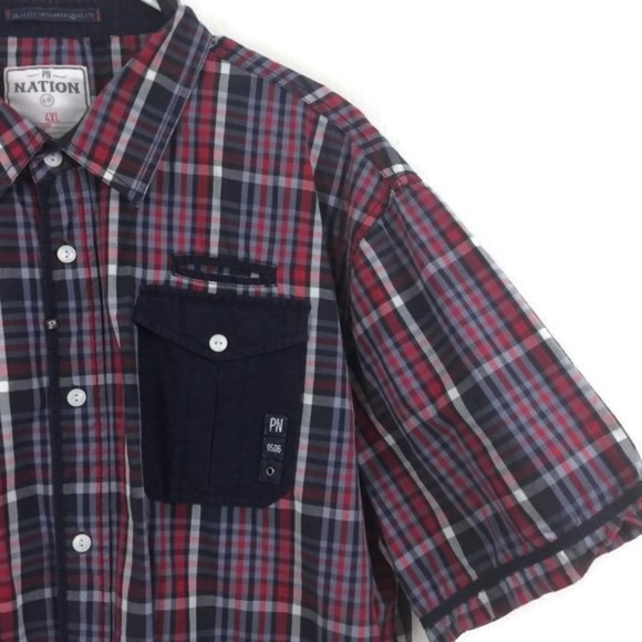 Parish Nation | Shirts | Parish Nation Red Blue Plaid Y2k Vintag Hip ...